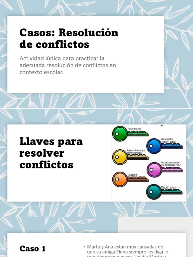 Juego Llaves para Resolver Conflictos | PDF