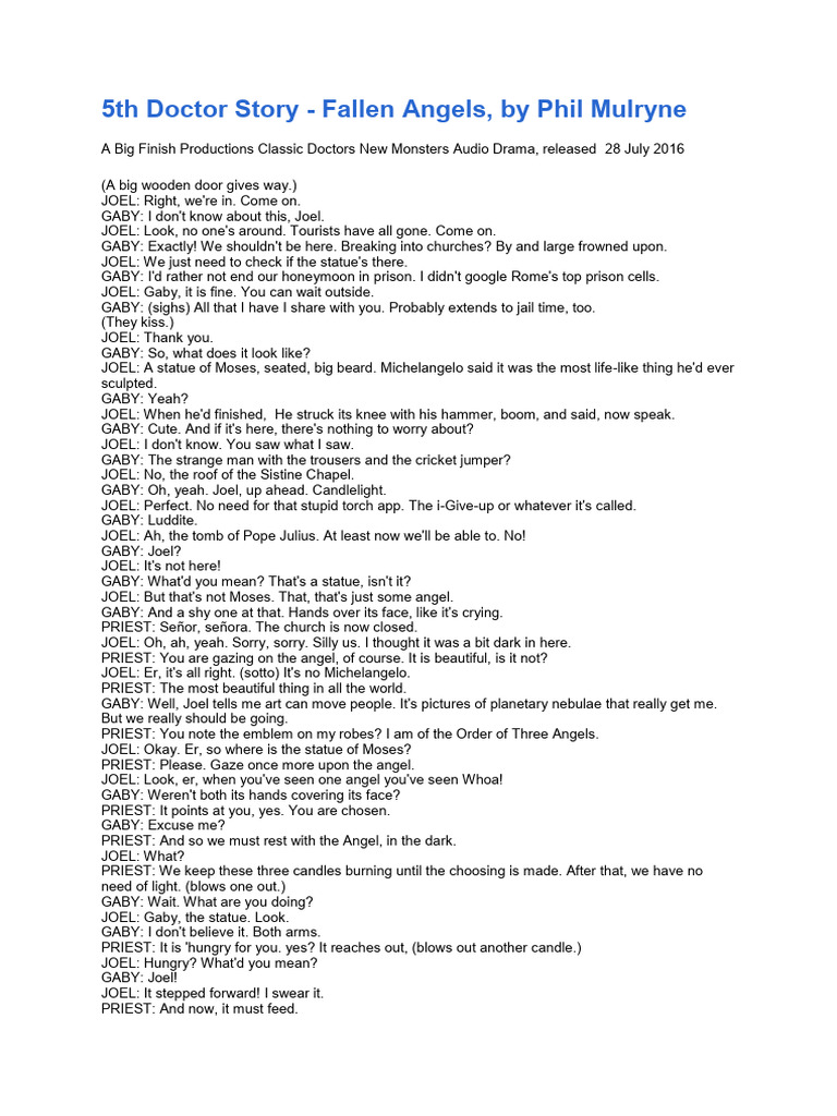 CDNM -01x01- Fallen Angels | PDF | Michelangelo