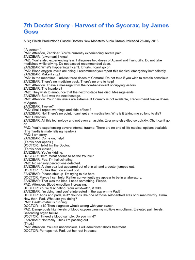 CDNM - 01x03 - Harvest of The Sycorax | PDF | The Doctor (Doctor Who)