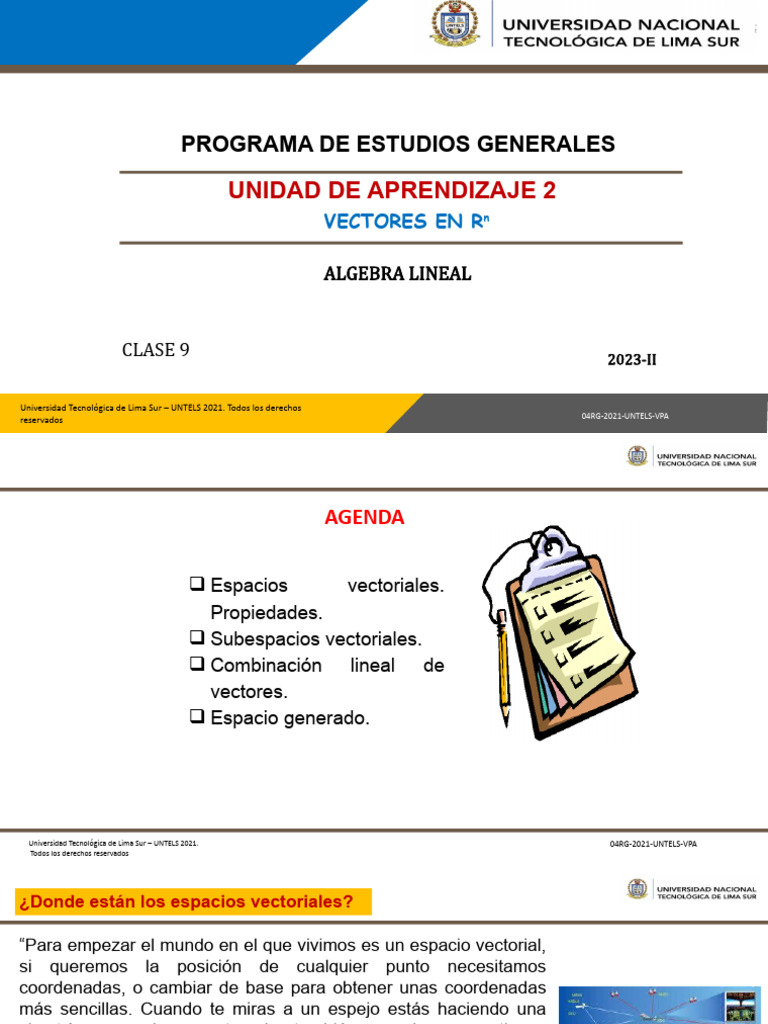 Algebra Lineal Espacios Vectoriales | PDF | Espacio vectorial | Vector Euclidiano