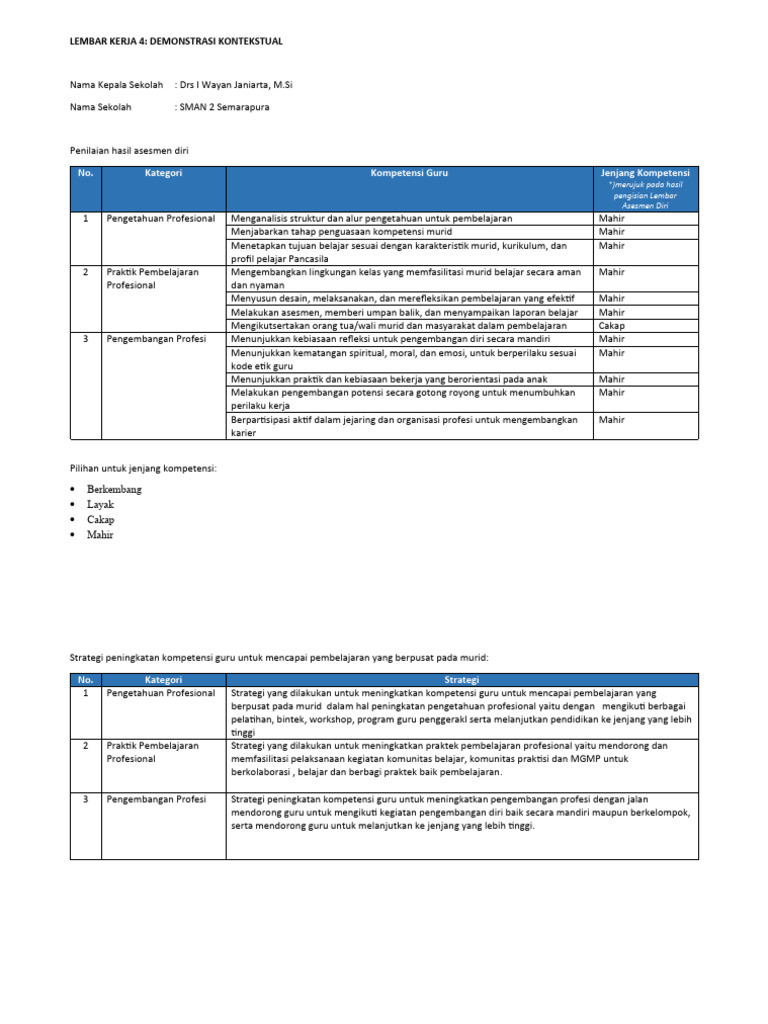 LEMBAR KERJA 4 | PDF