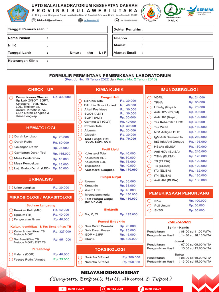 F4 (Depan) Form Pemeriksaan 2022 - Klinik - Rev.006 | PDF