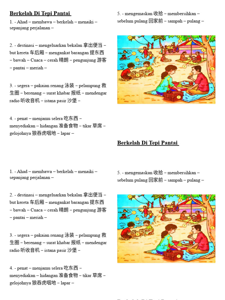 Berkelah Di Tepi Pantai | PDF