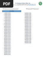 Bubble Answer Sheet for Standardized Tests | PDF