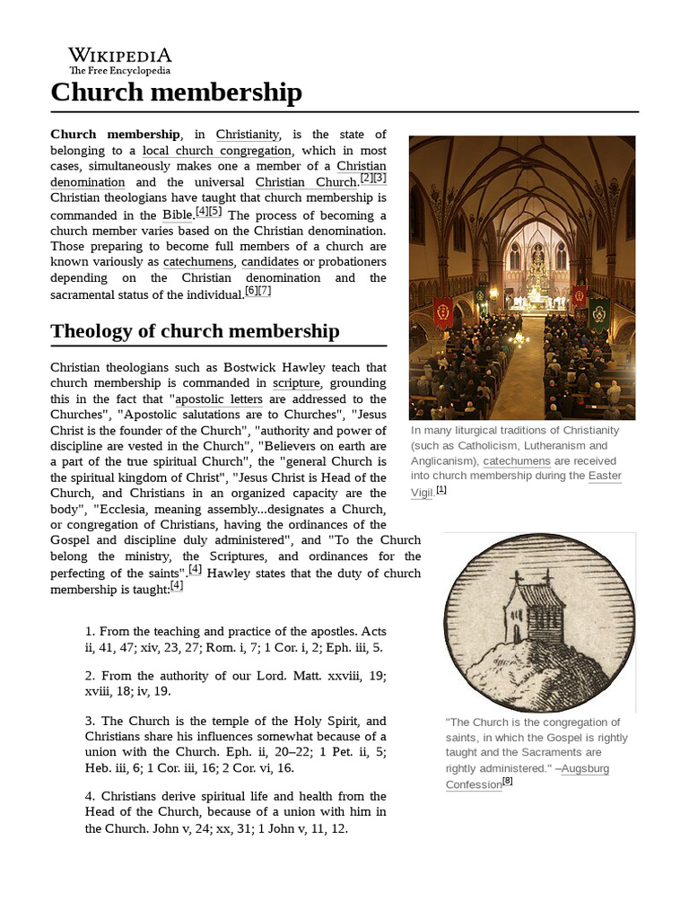 Church Membership | PDF | Protestant Denominational Families ...