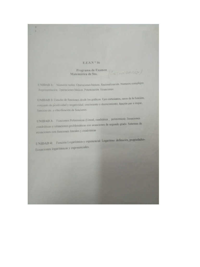 Matemática 5to Año | PDF