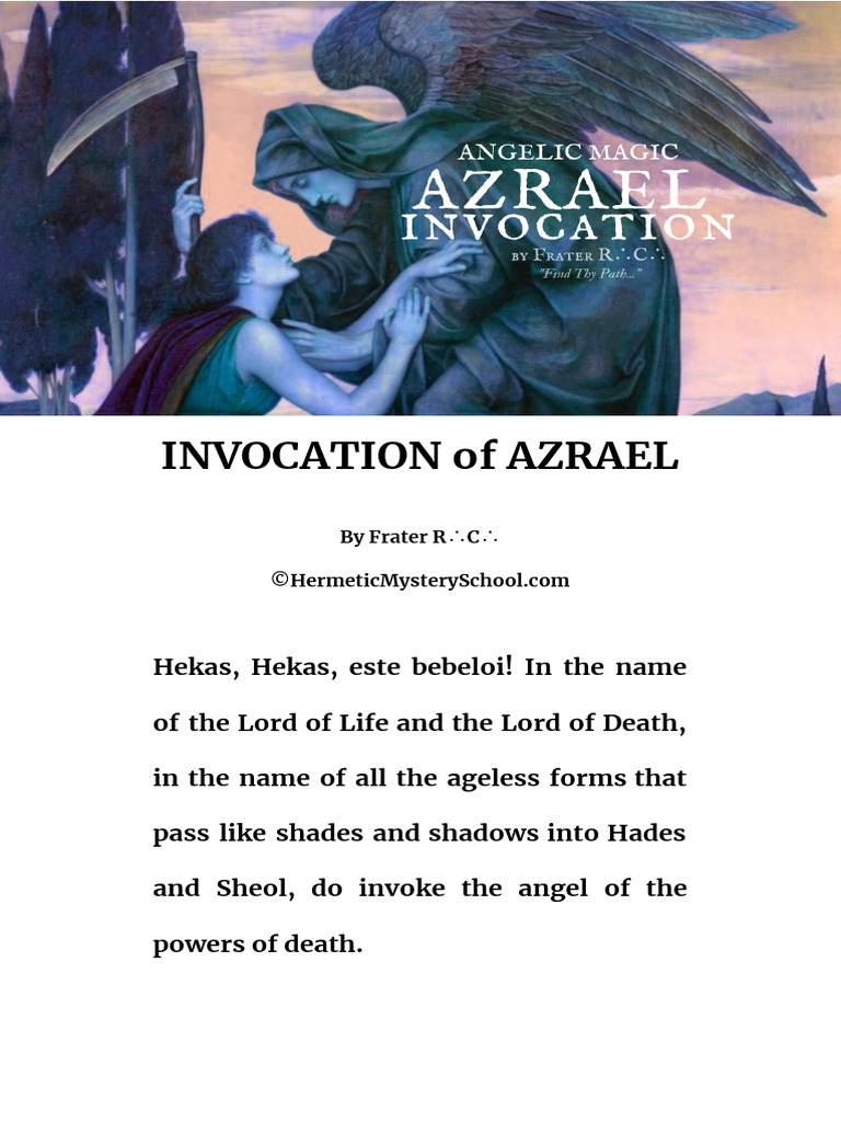 Invocation of Azrael: Angel of Death | PDF | Religious Belief And Doctrine