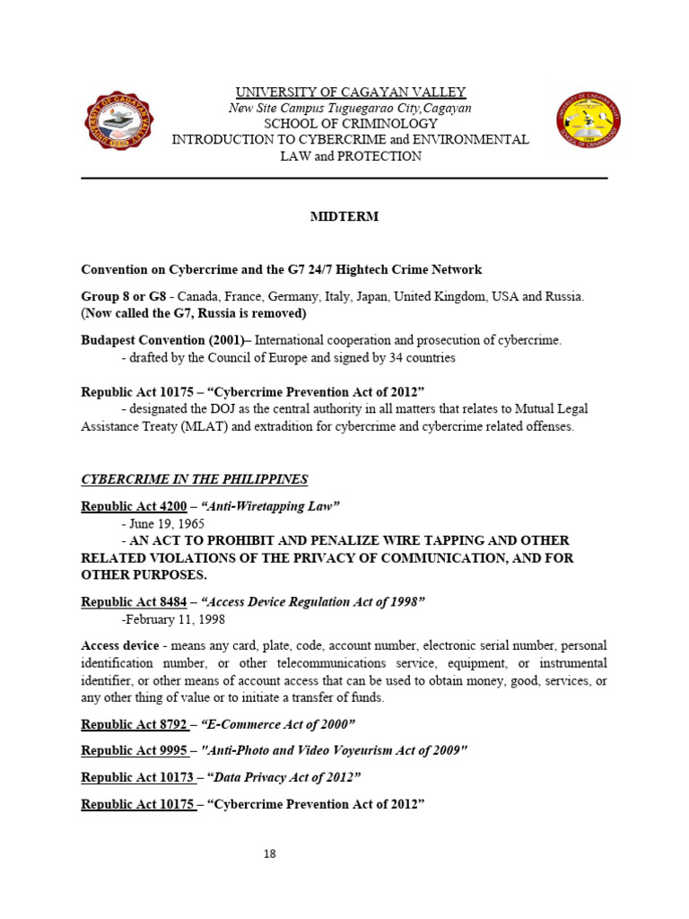 Midterm Topic Cdi 107n | PDF | Computer Forensics | Cybercrime