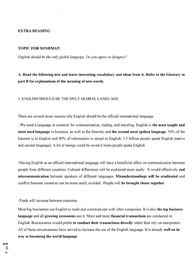 English - Global Language-EXTRA READING | PDF