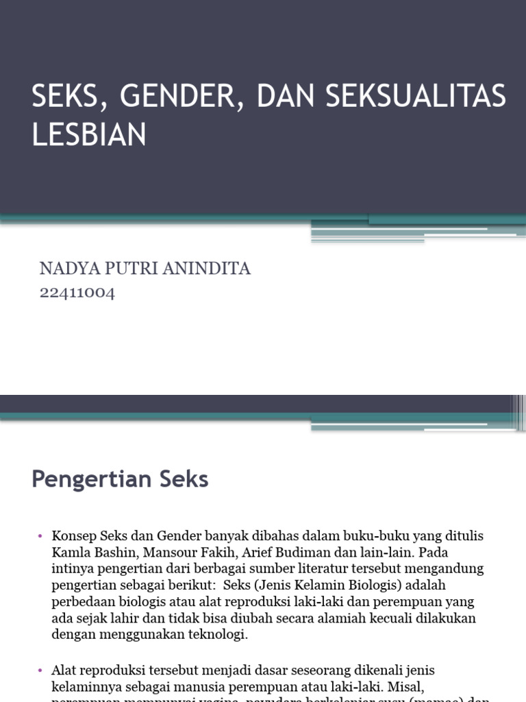 Seks, Gender, Dan Seksualitas Lesbian | PDF
