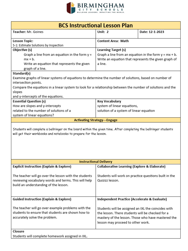lesson plan evaluation 4 | PDF | Learning | Behavior Modification