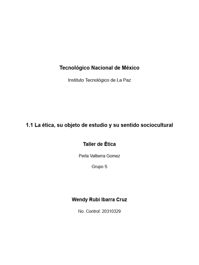 1.1 La Ética, Su Objeto de Estudio y Su Sentido Sociocultural | Descargar gratis PDF | Moralidad ...
