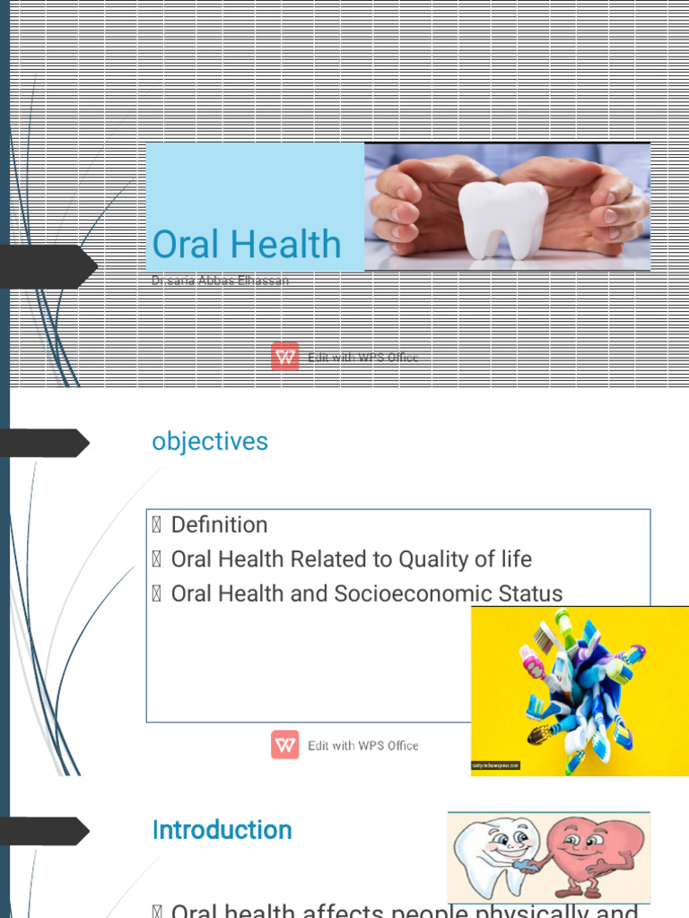 Oral Health | PDF | Socioeconomic Status | Dentistry