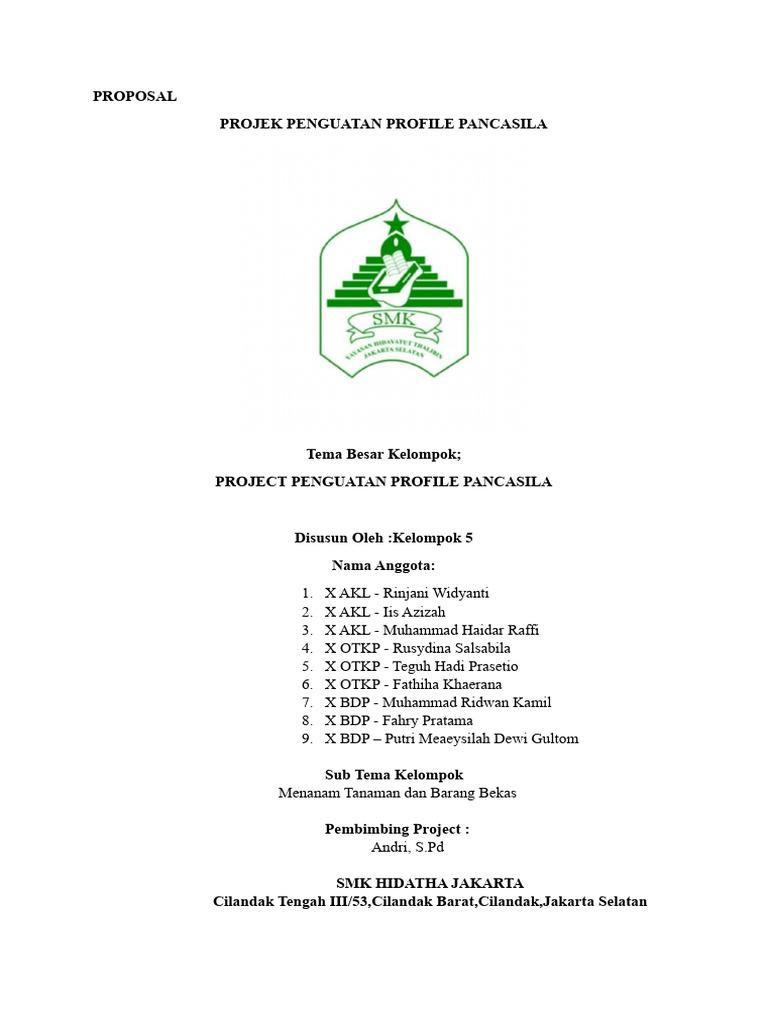 Proposal p5bk Kel.5 | PDF