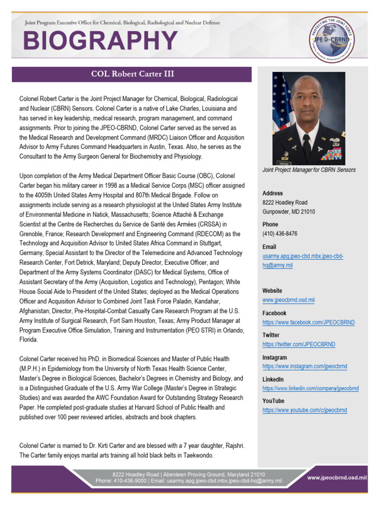Colonel Carter: CBRN Sensors Overview | PDF | Cbrn Defense | United ...