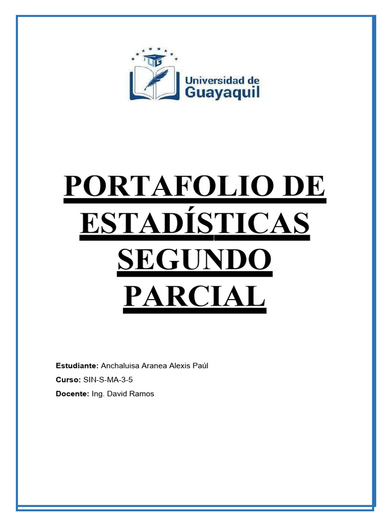 Portafolio 2 Estadistica | PDF | Probabilidad | Estadísticas