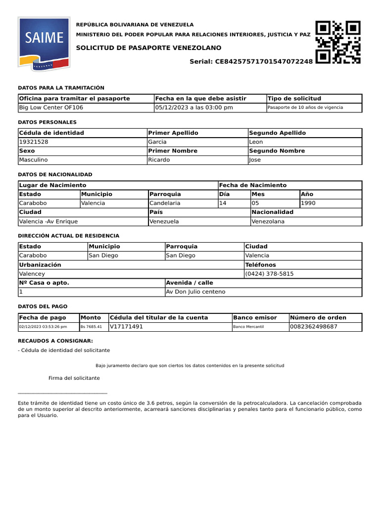 Ricardo Garcia Saime | PDF