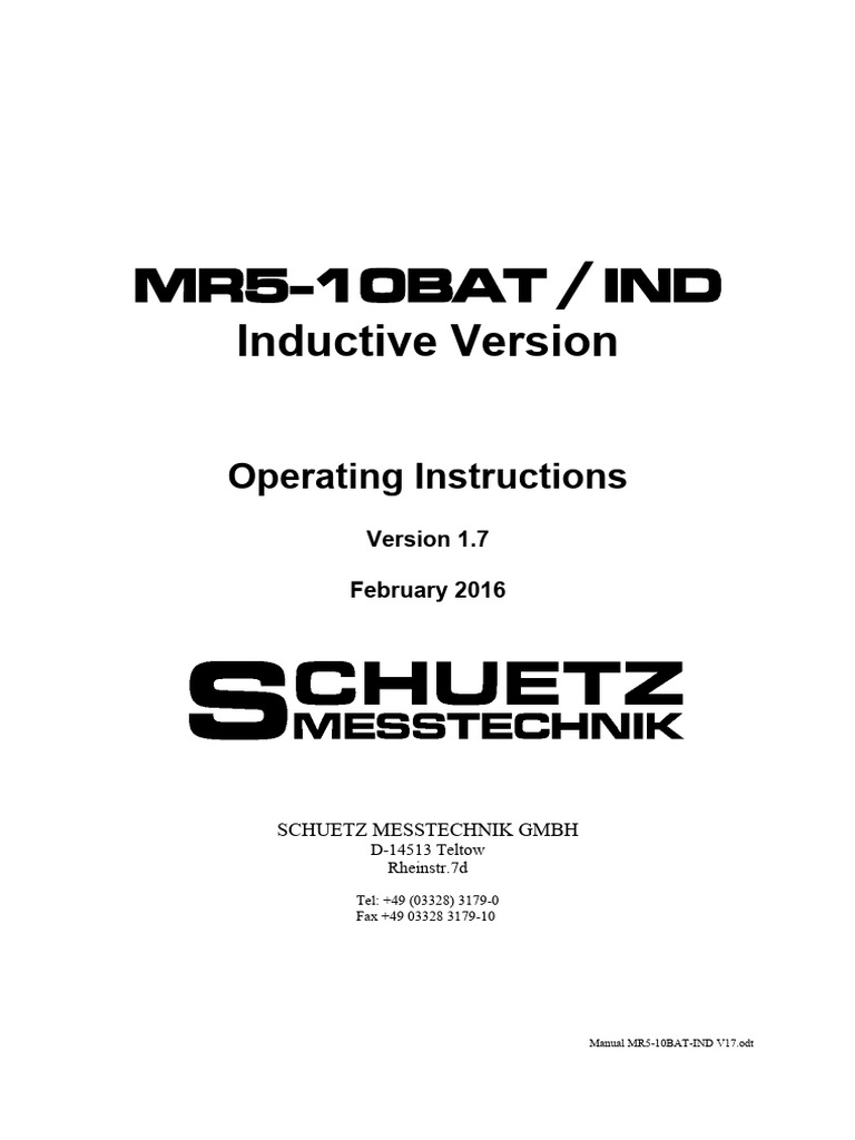 MR5 10BAT IND Manual | PDF | Power Supply | Menu (Computing)