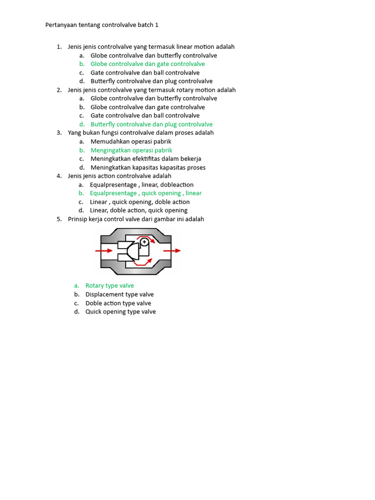 Jenis dan Fungsi Control Valve | PDF