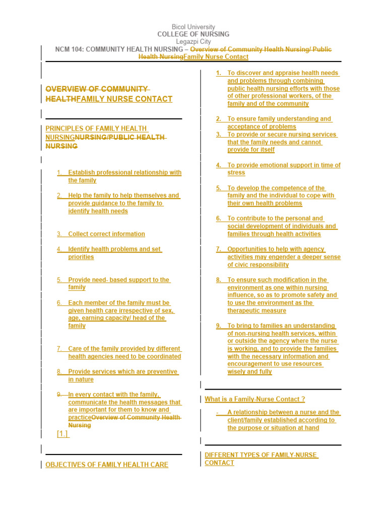 CHN - Handout 1 | PDF