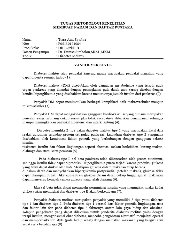 39 - Tiara Aini Syafitri - Diabetes Melitus | PDF | Kesehatan Holistik