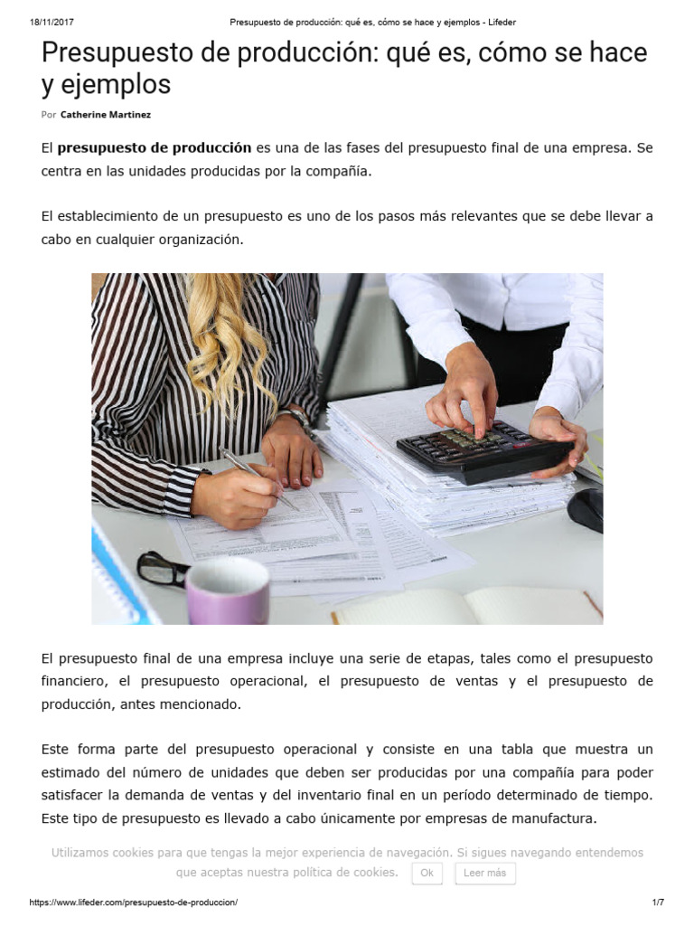 Presupuesto de producción_ qué es, cómo se hace y ejemplos - Lifeder ...