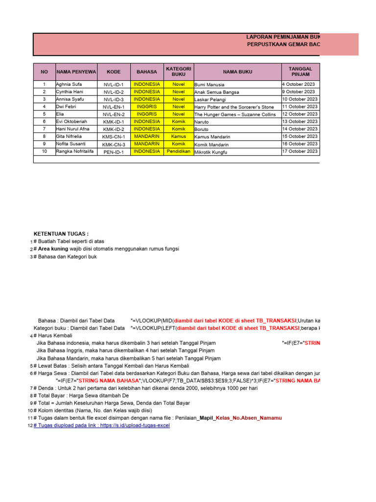 Salinan Penilaian Praktik Mapil Excel Xi TJKT Sem3 | PDF