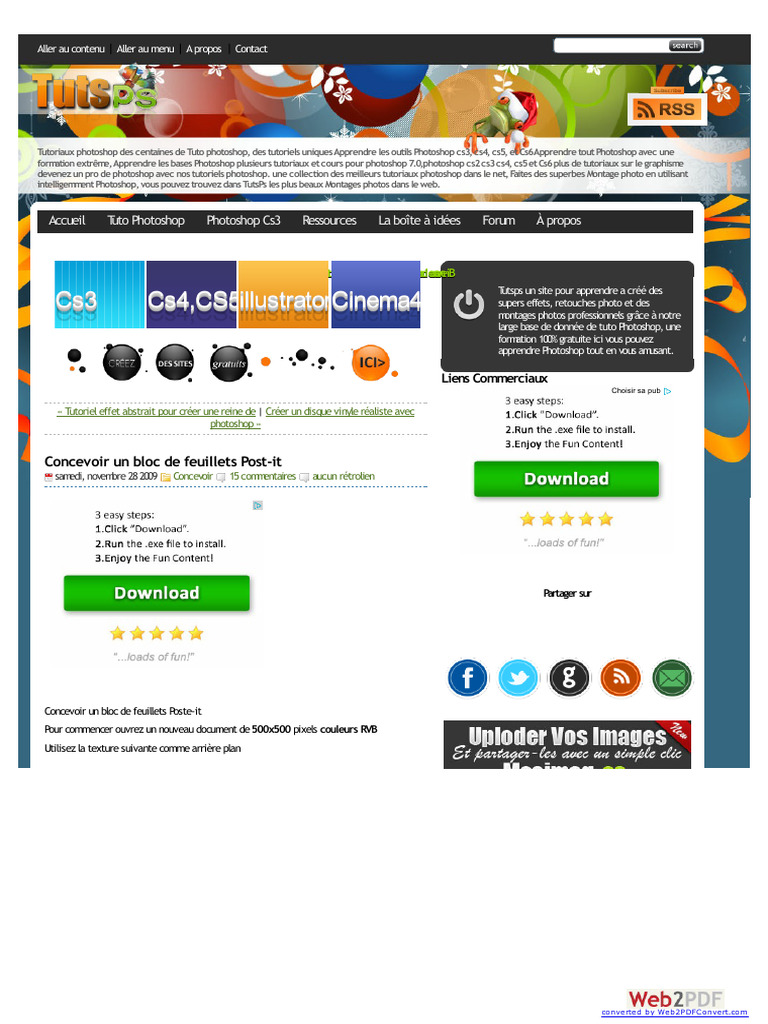 Concevoir Un Bloc de Feuillets Post-It | PDF