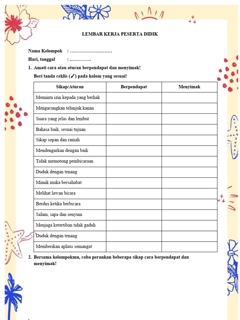 LKPD Kelas 2 PKN | PDF | Seni & Disiplin Bahasa | Kajian Bahasa Asing