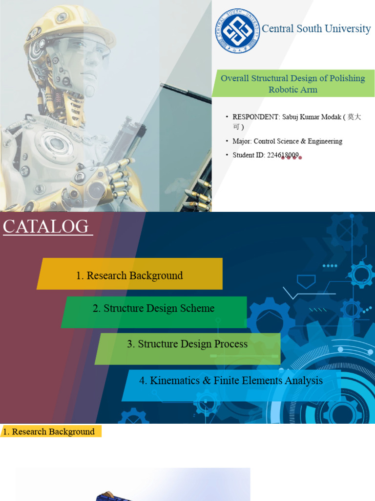 Overall Structural Design of Polishing Robotic Arm - Presentation | PDF