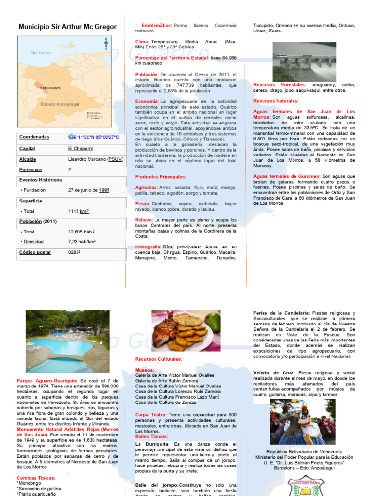 Triptico Edo. Guarico | PDF