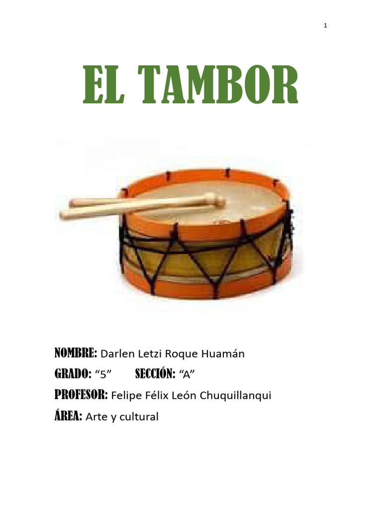 El Tambor | PDF | Kit de batería | Tambor