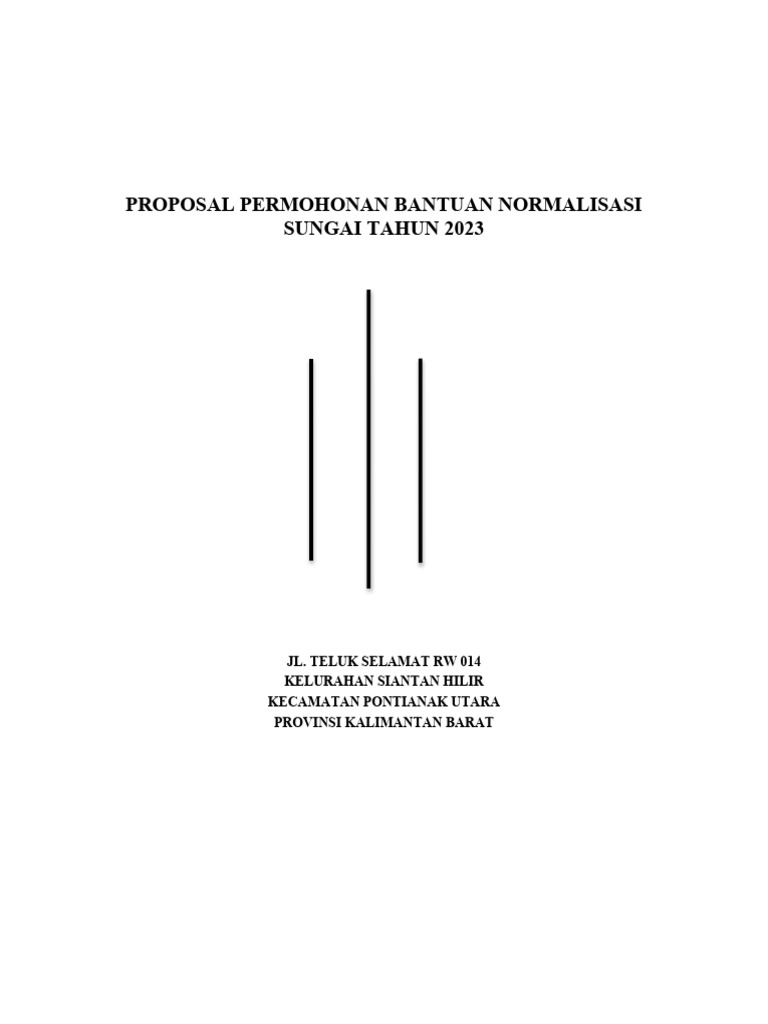 Proposal Permohonan Bantuan Normalisasi Sungai Tahun 2023 | PDF
