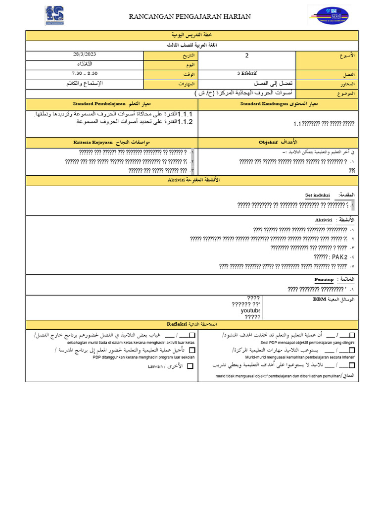 RPH Ba THN 3 - M1 - 2023 Dan 2024 | PDF