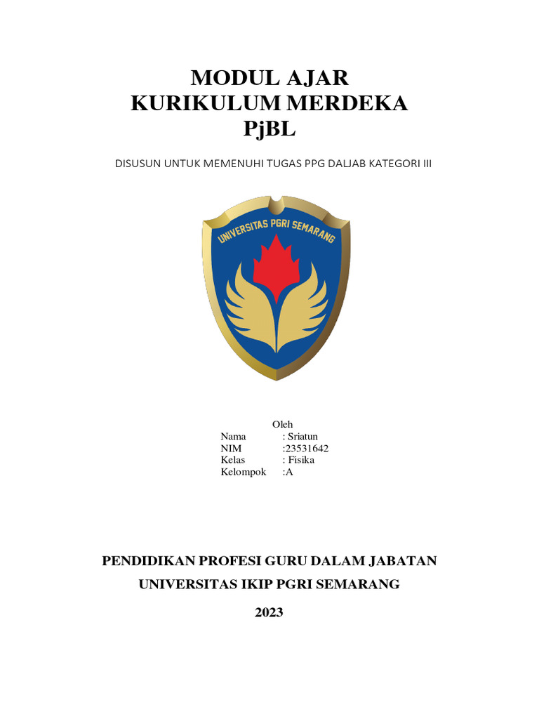 Modul Ajar Kurikulum Merdeka PJBL 1 | PDF