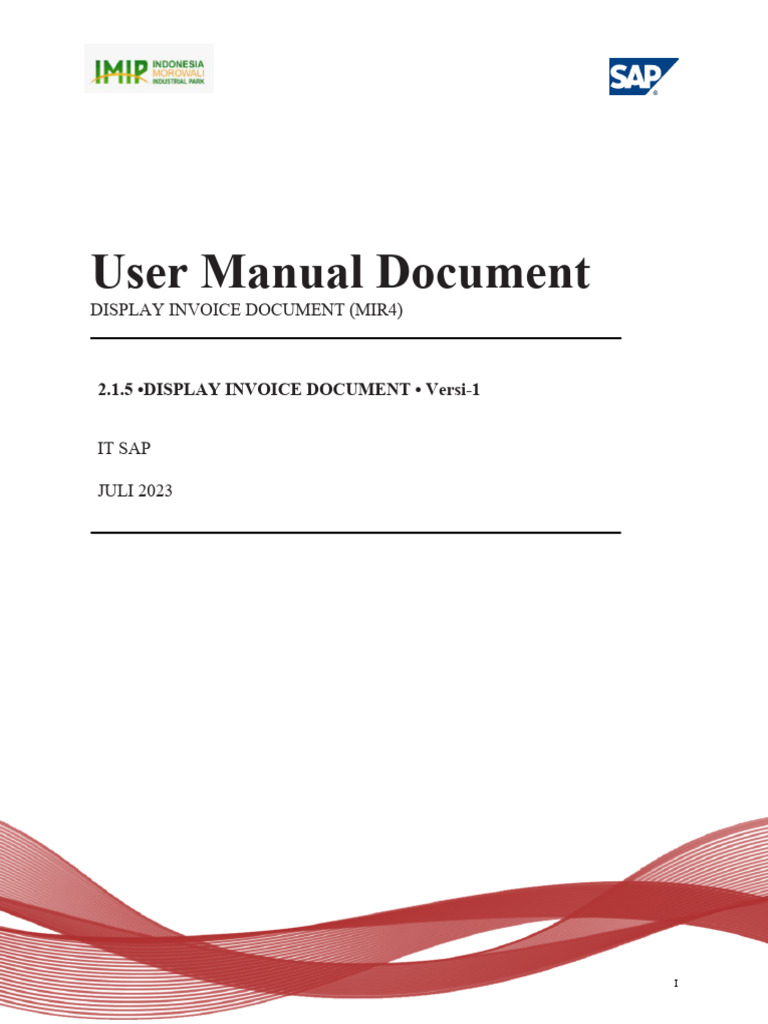 2.1.5 FI MIR4 Display Invoice Document | PDF