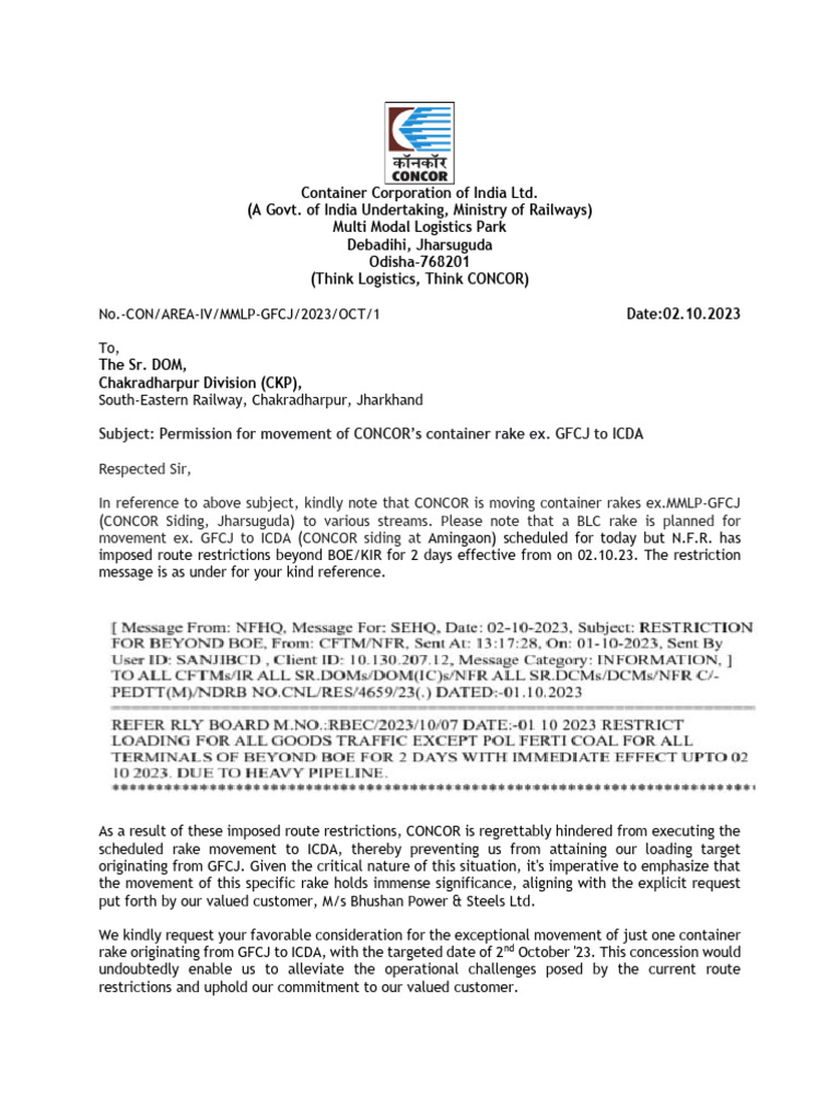 revised letter GFCJ ICDA 2 oct 23 | PDF