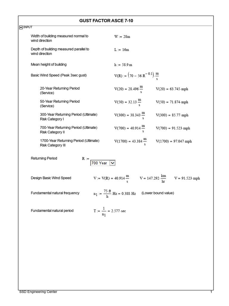 7 L2 SSD Gust Factor ETABS | PDF