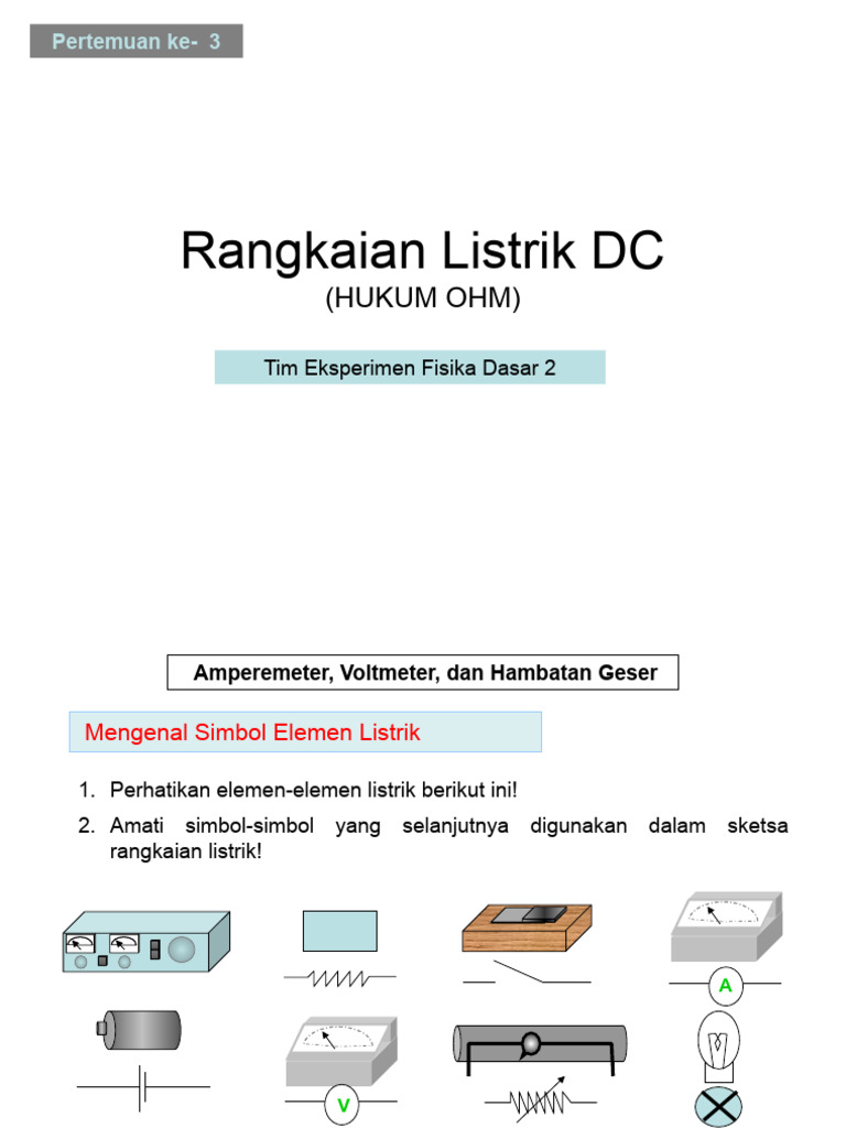 Panduan Rangkaian Listrik DC dan Alat Ukur | PDF | Sains & Matematika
