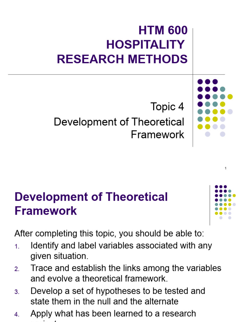 CH 4 - Theoretical Framework | PDF | Theory | Hypothesis