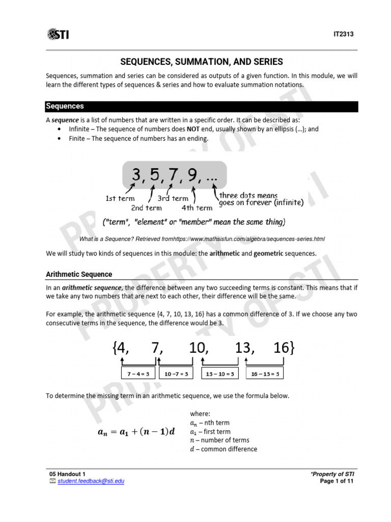 Discrete Structures 2 - SEQUENCES, SUMMATION, AND SERIES | PDF ... Discrete Structures 2 - SEQUENCES, SUMMATION, AND SERIES | PDF ...