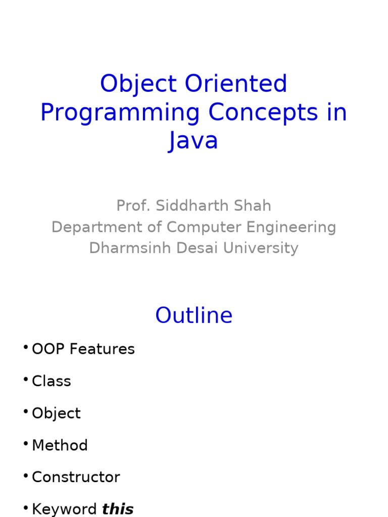 001 Oop Concept In Java Pdf Method Computer Programming Class Computer Programming 6490