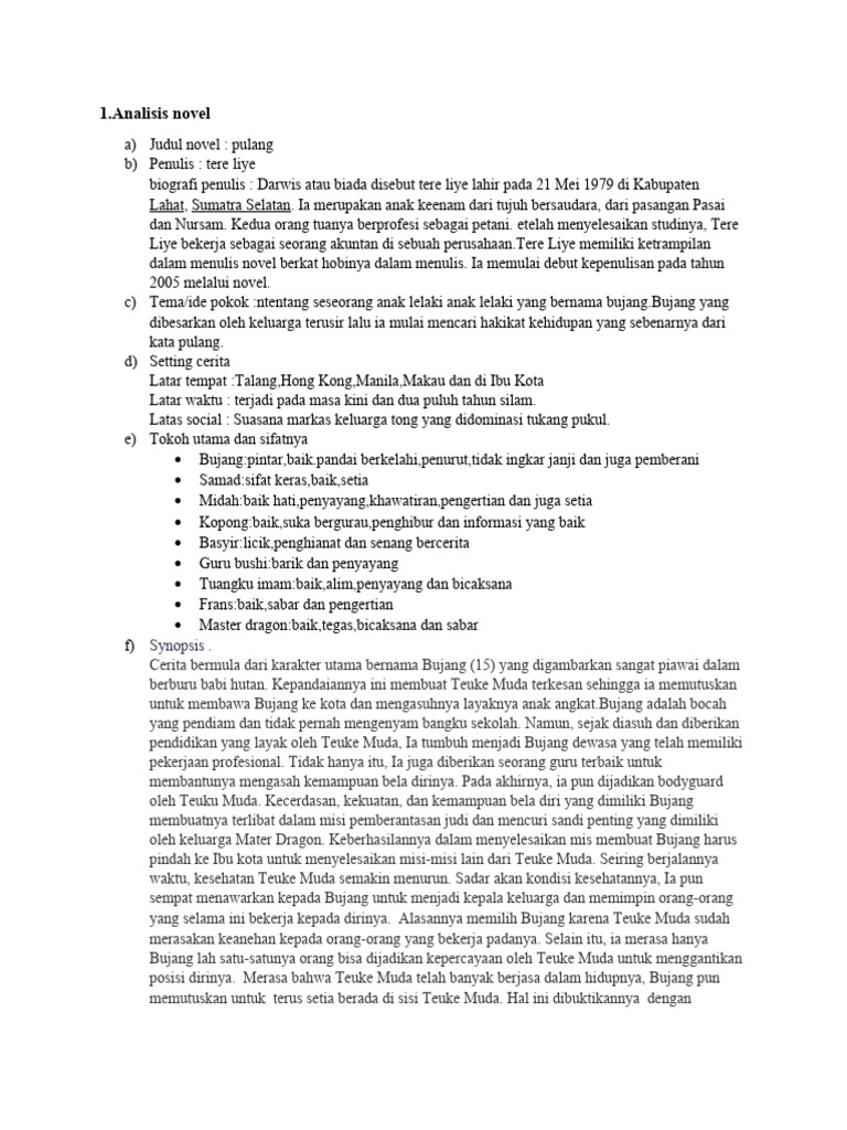 Analisis Novel | PDF | Fiksi Misteri, Thriller, & Kejahatan | Fiksi Umum