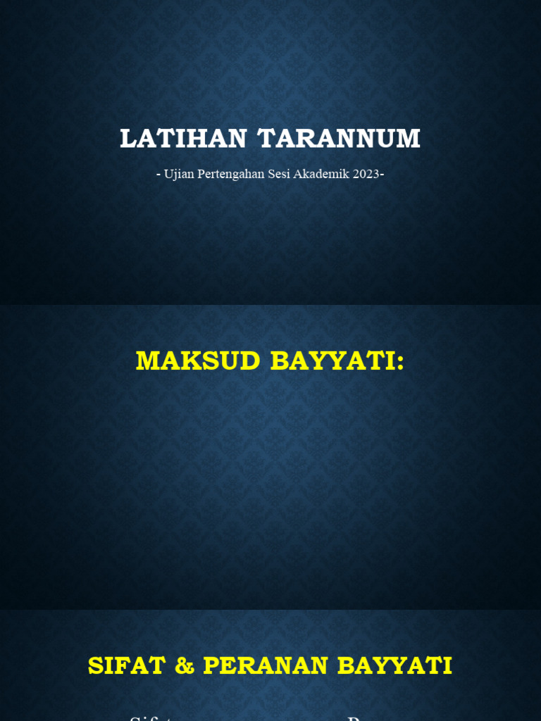 Latihan Tarannum | PDF
