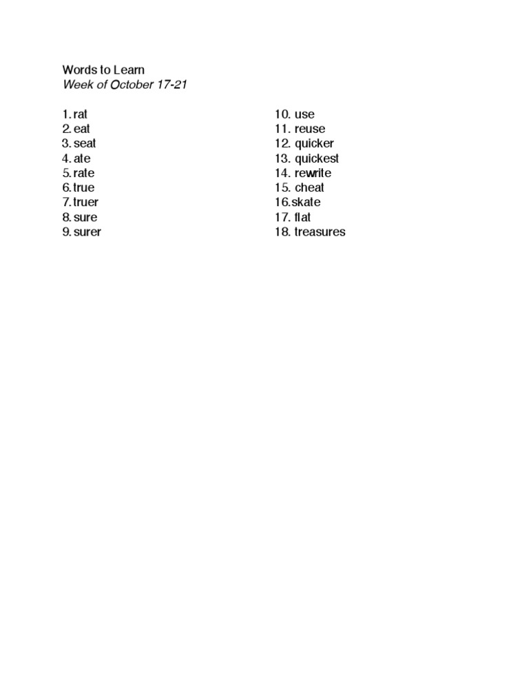 Words To Learn | PDF | Home & Garden