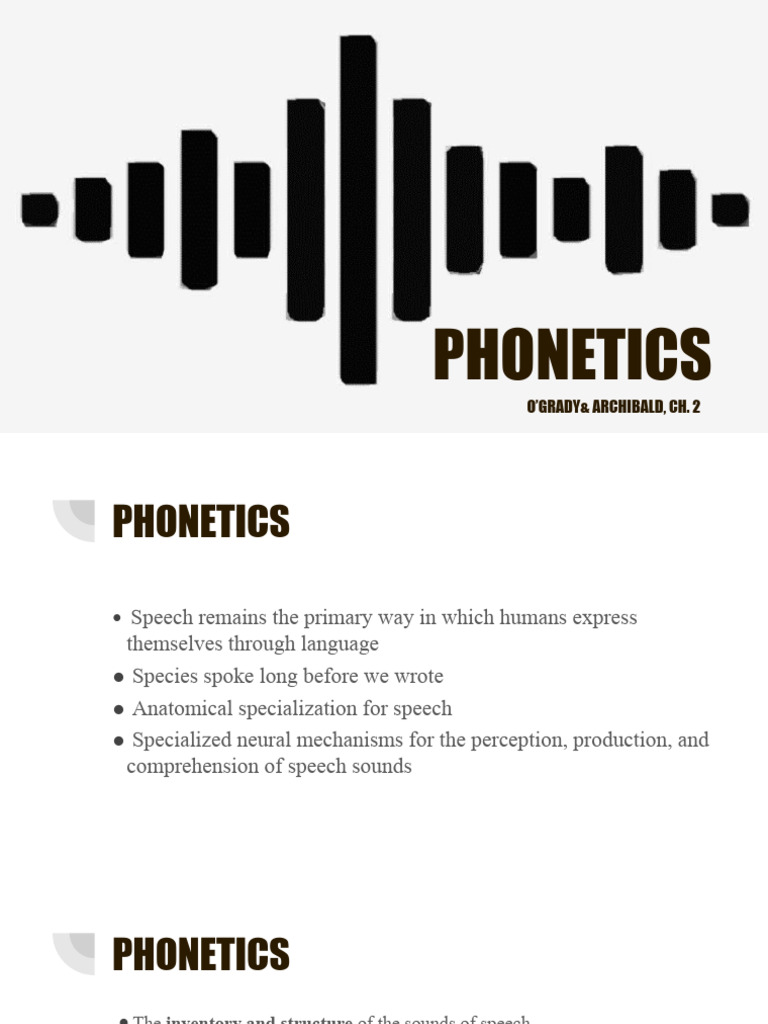 Phonetics | PDF | Consonant | Tone (Linguistics)