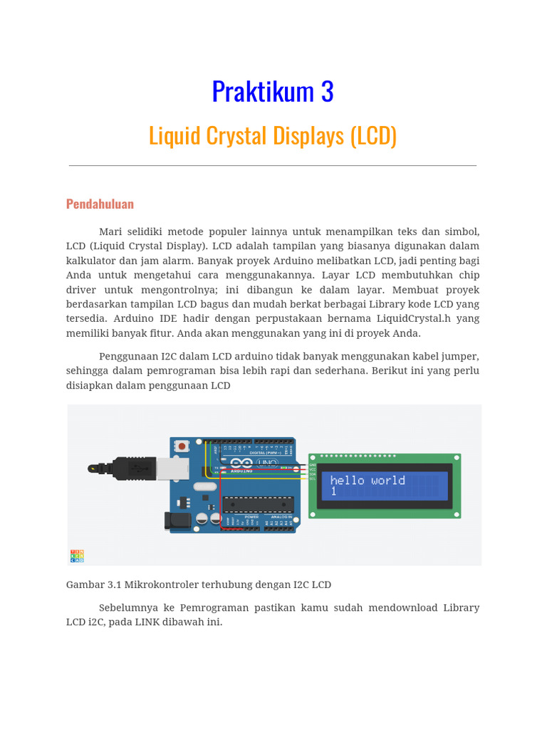 Praktikum 3 Liquid Crystal Displays | PDF