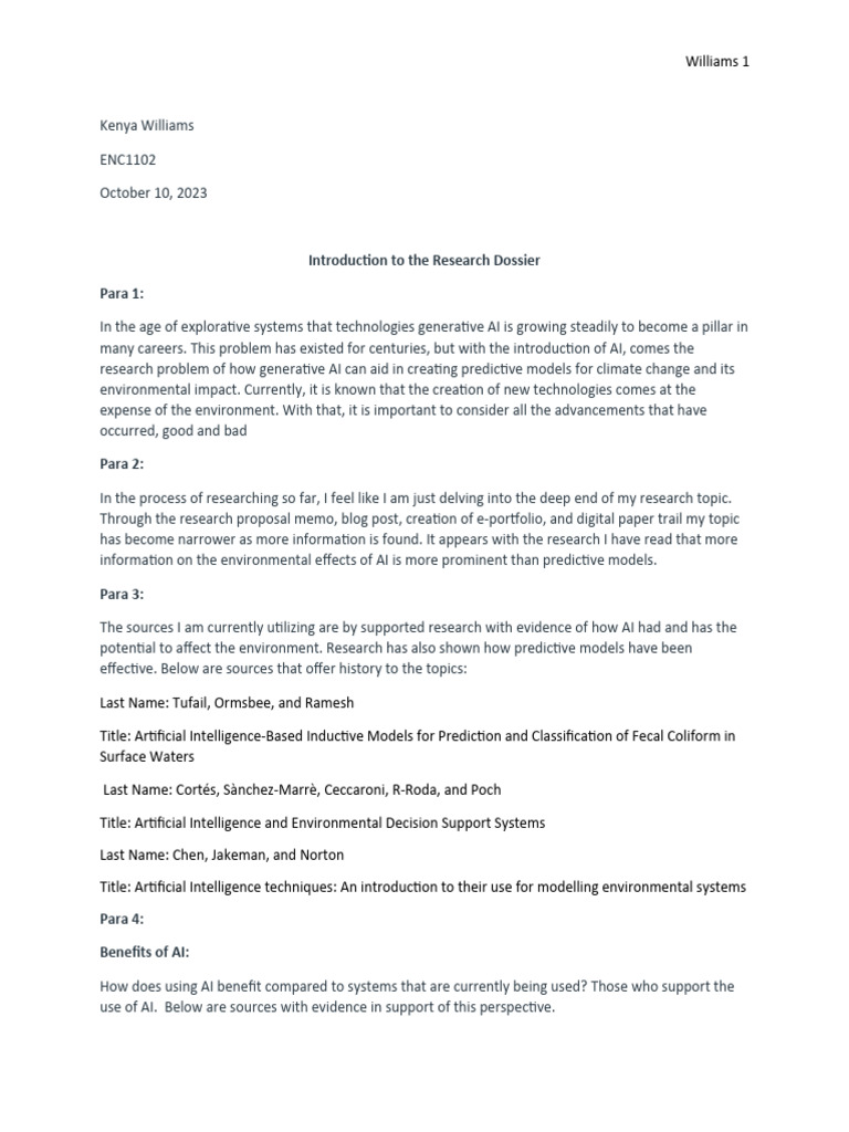 Research Dossier Draft 2 | PDF