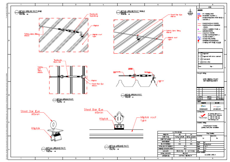 E-22GTI01-DWG-GEN-01 - REV0 - Lifeline Installation | PDF