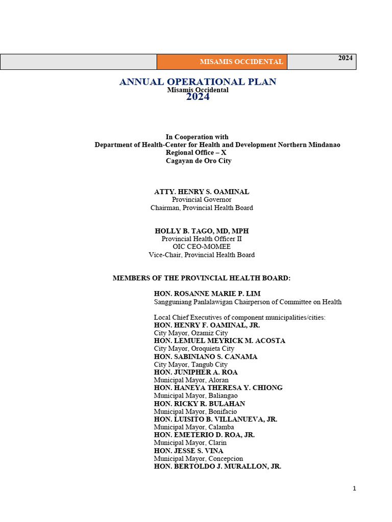 AOP-2024-narrative FINAL | PDF | Health Care | Pneumonia